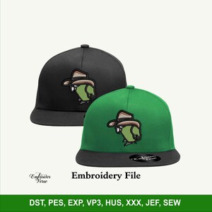 Perico Sombrero Mexican Embroidery Machine Design File for Hats, Trendy ...