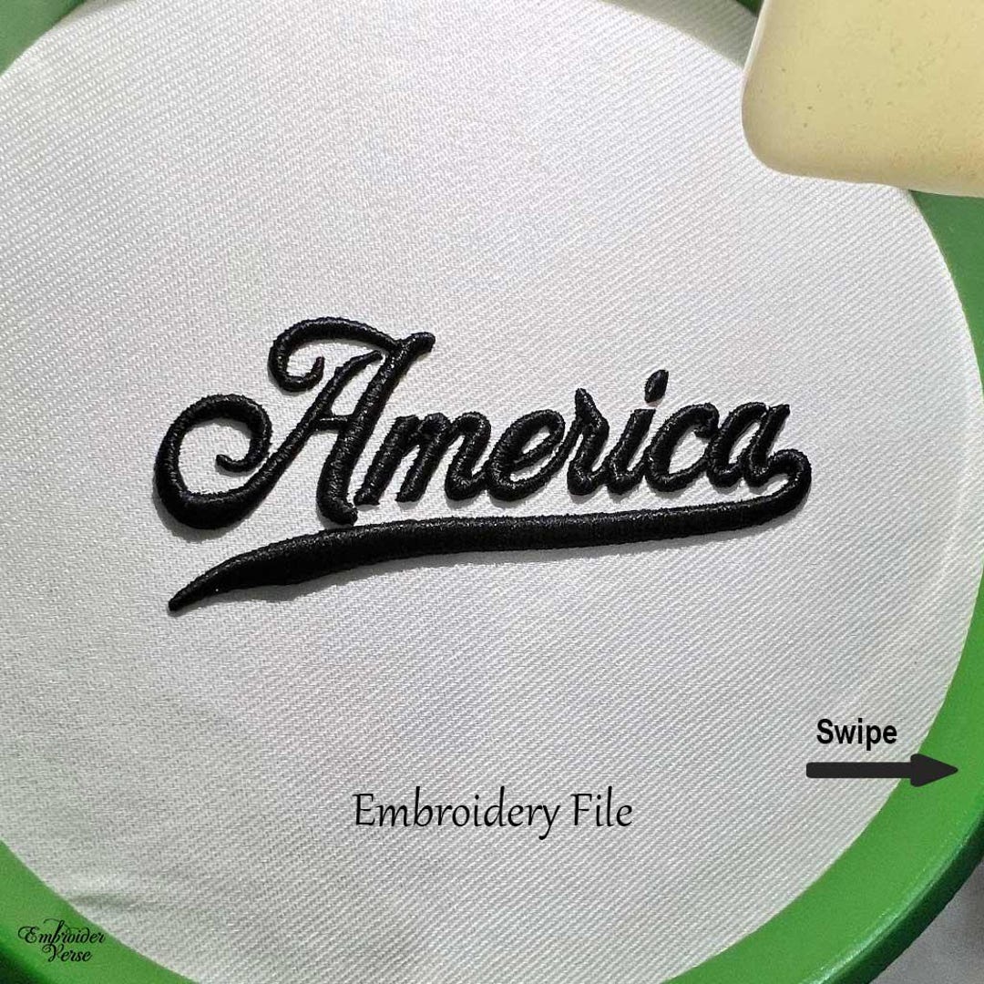 America 3D Puff Embroidery Design Files for Hats and Beanie, Trendy ...