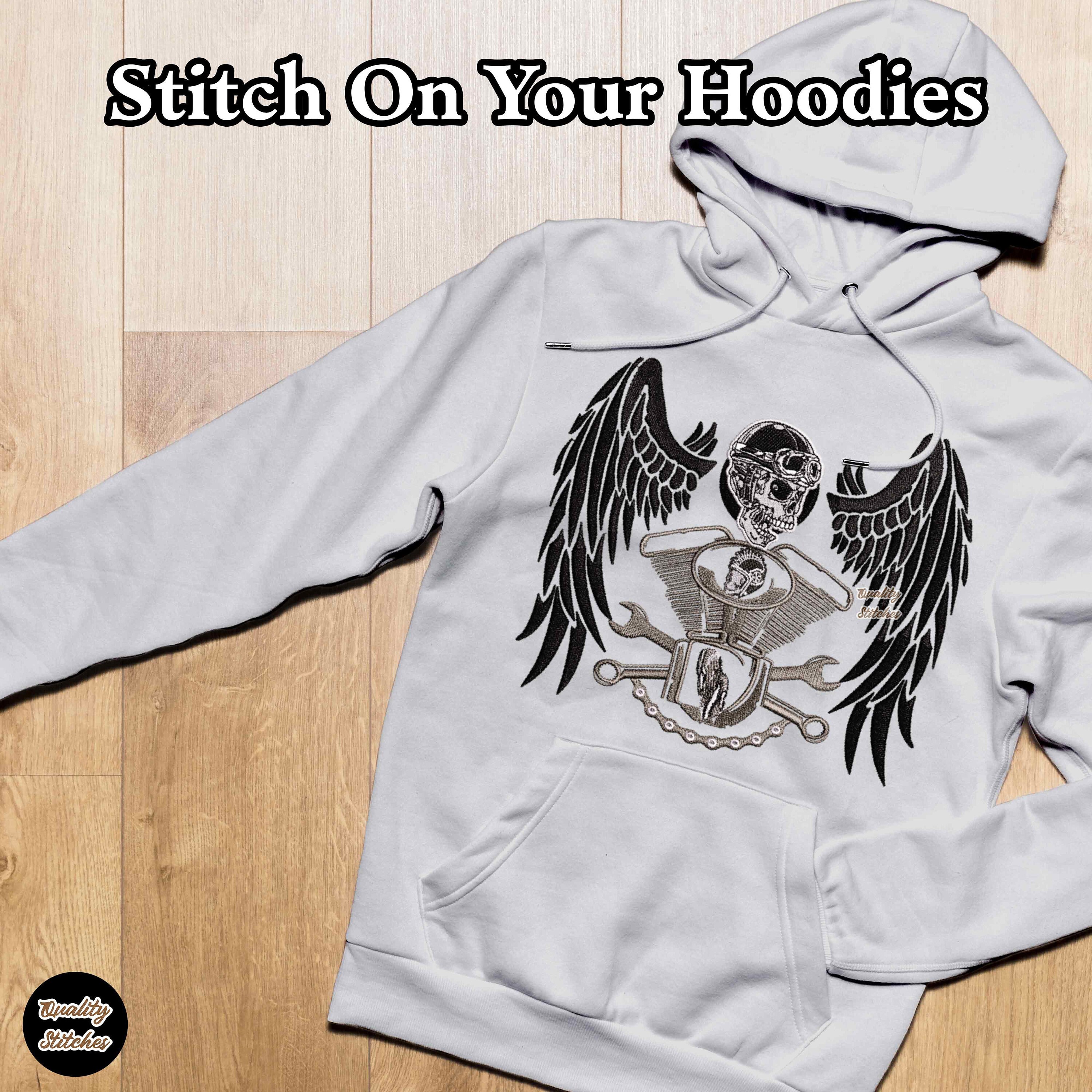 Biker Embroidery Design for Jacket Embroidery Designs Trendy - Etsy