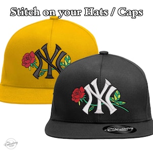 New York Rose 3D Puff Raised Embroidery Machine Design File for Custom ...