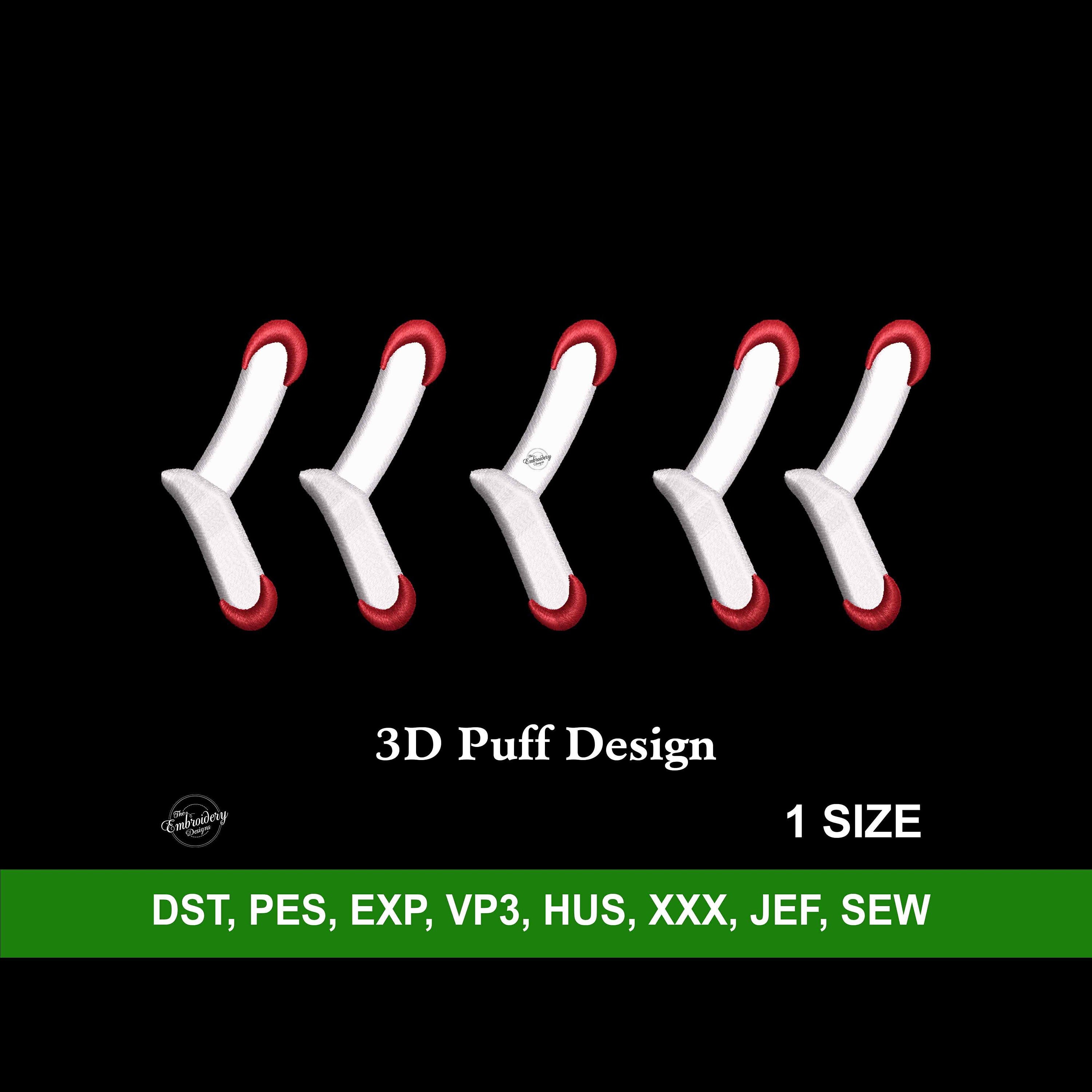 Baseball 3D Puff Machine Embroidery Design Embroidery Designs - Etsy