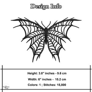 Gothic Web Butterfly Machine Embroidery Designs File for Jackets ...
