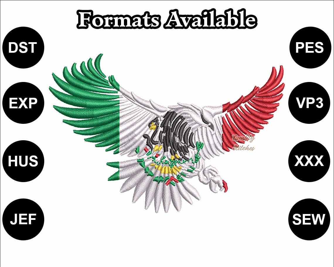 Mexican Eagle Embroidery Design for Hats Embroidery Designs - Etsy