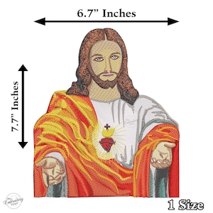 Jesus Embroidery Design File for Full Back Size, Religious Embroidery ...