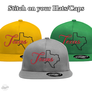 Texas State Embroidery Machine Design File for Hats, Trendy Embroidery ...