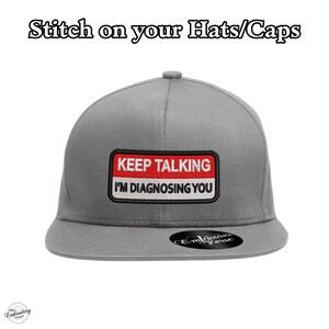 Keep Talking Embroidery Patch Machine Design File for Hats, Trendy Embroidery Design ...