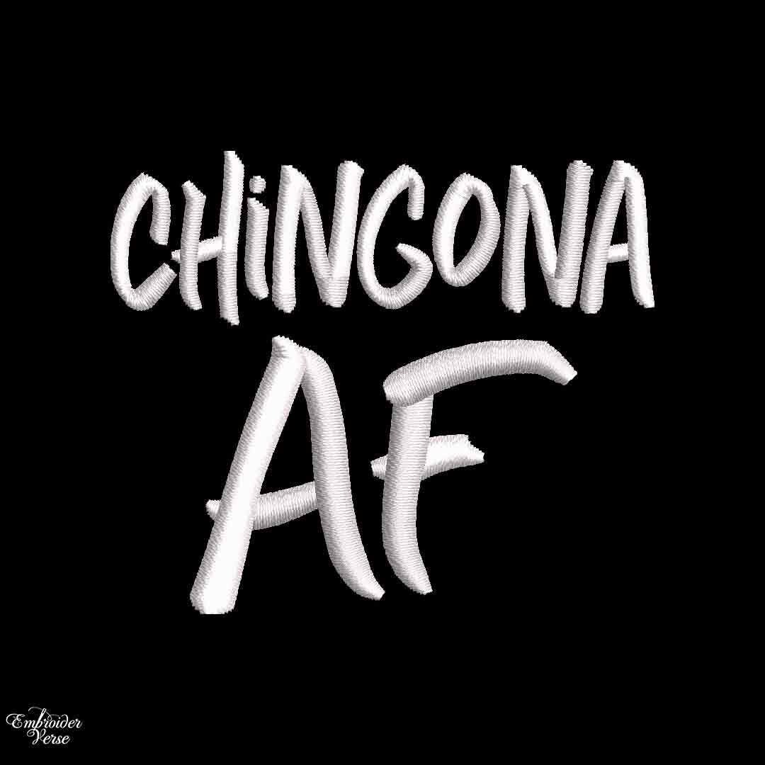 Chingona AF Machine Embroidery Designs File for Hats, Trendy Embroidery ...