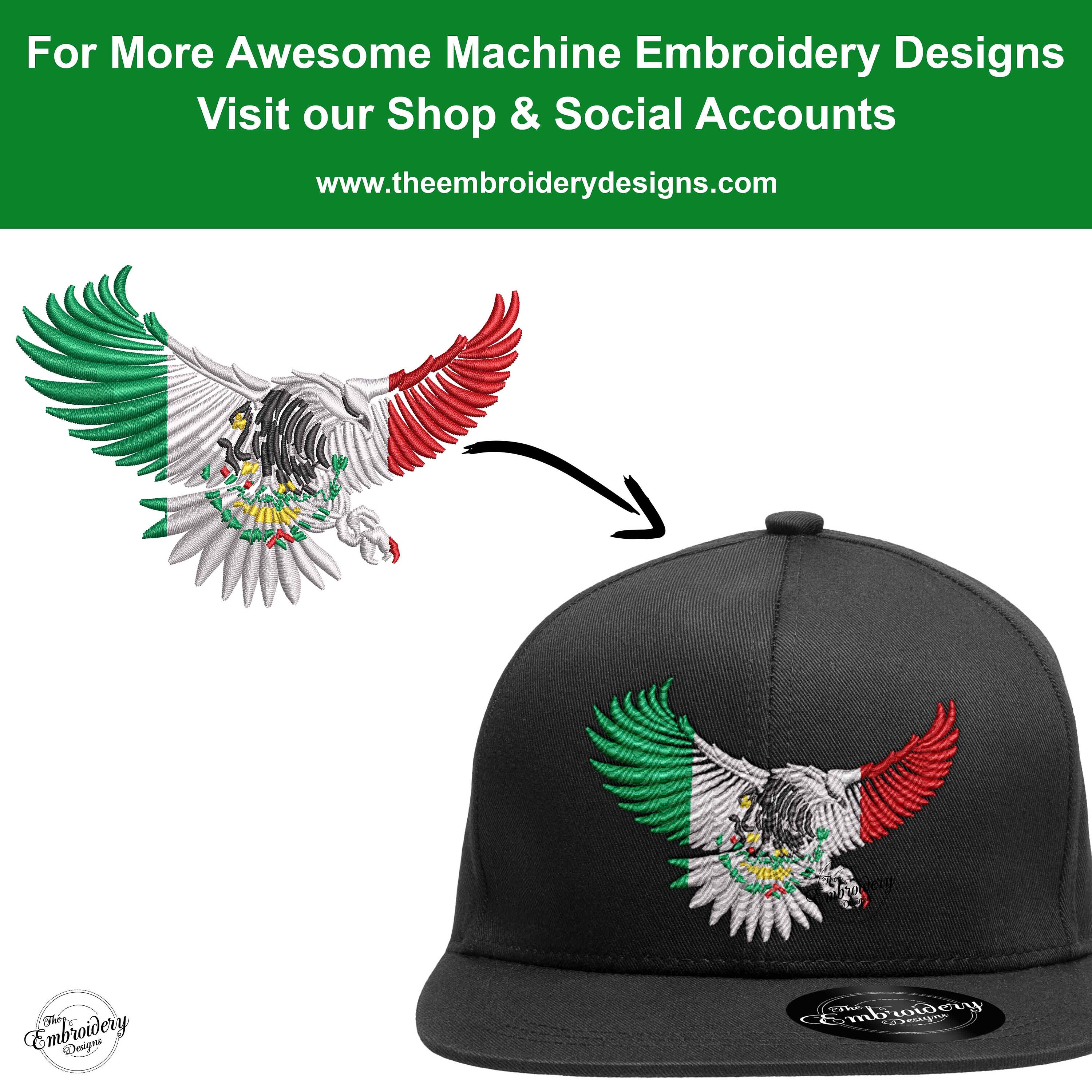 Aguila Azteca Embroidery Machine Design for Hats Aztec Bird - Etsy