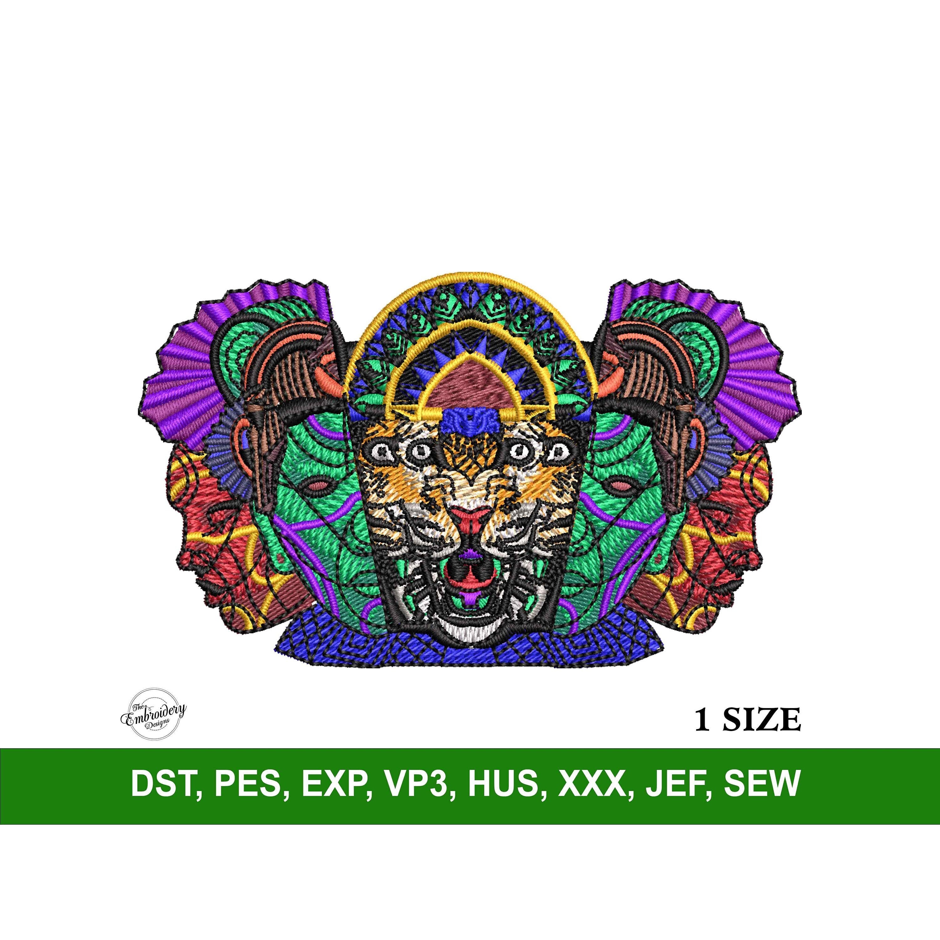 Aztec Mayan Abstracts Machine Embroidery Design File for Hats ...