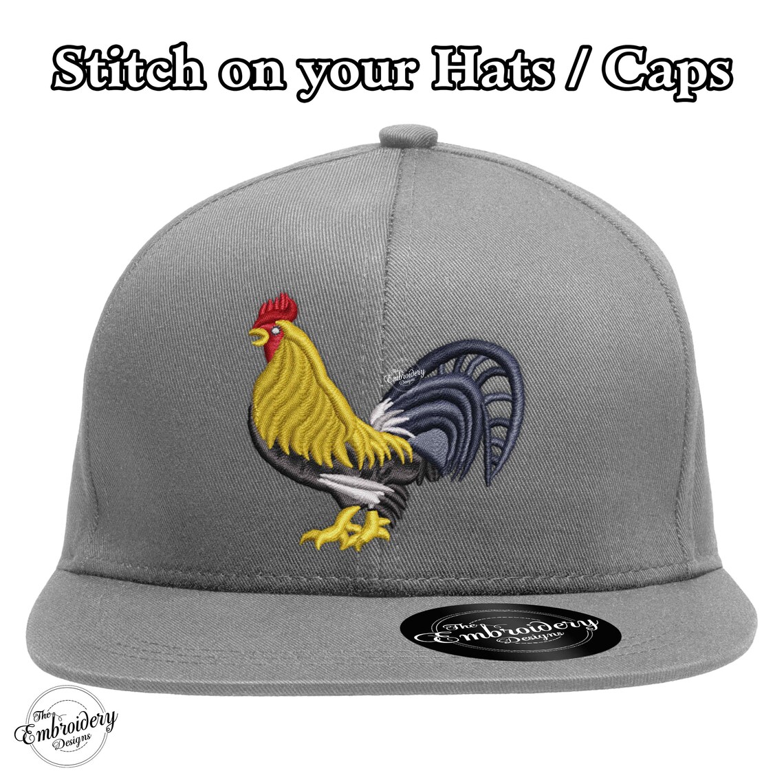 Rooster 3D Puff Embroidery Machine Design File, Embroidery Designs ...