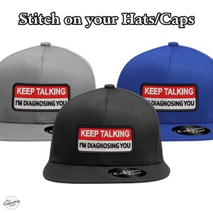 Keep Talking Embroidery Patch Machine Design File for Hats, Trendy Embroidery Design ...