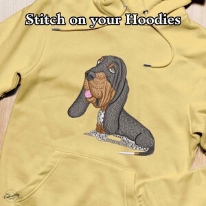 Basset Hound Machine Embroidery Design File, Trendy Embroidery Design, Hund Stickdatei, Custom ...