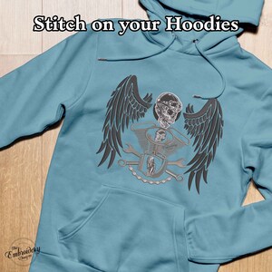 Biker Embroidery Design for Jacket, Embroidery Designs Trendy, Biker ...