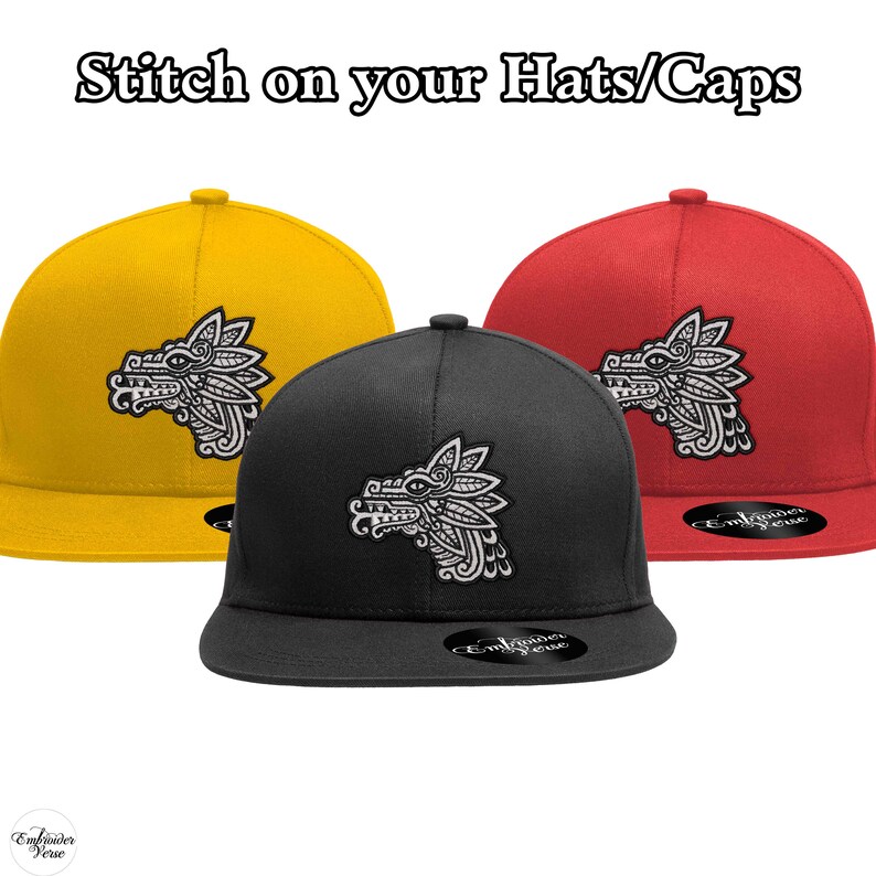 Quetzalcoatl Aztec Mayan God Machine Embroidery Design File for Hats ...