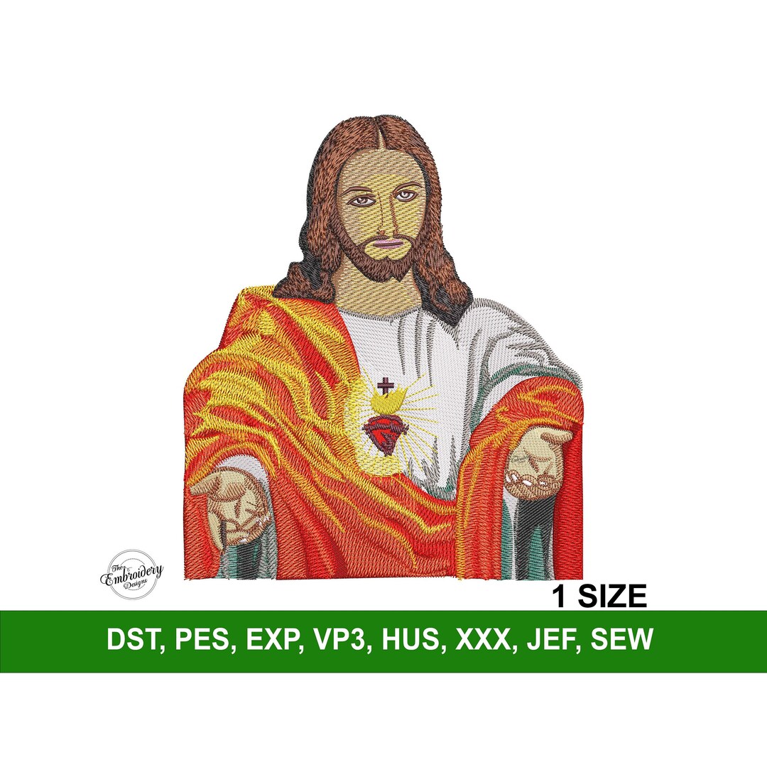 Jesus Embroidery Design File for Full Back Size Religious - Etsy