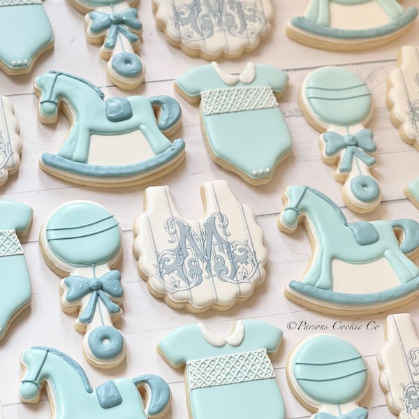 Monogram Cookies - Etsy