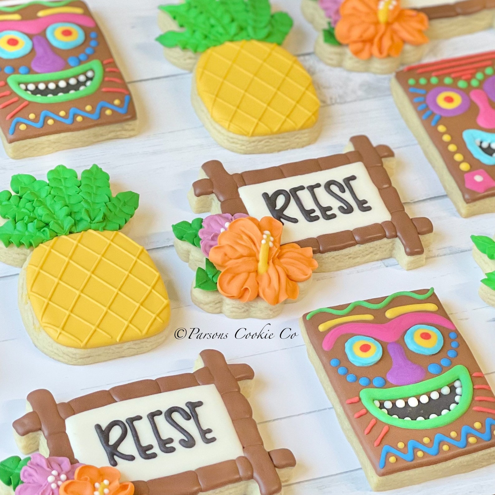 Tiki Bar Hawaiian Luau Aloha Sugar Cookies Royal Icing - Etsy