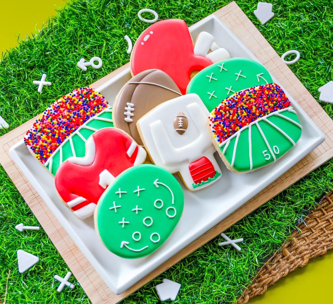 Football Super Bowl Decorated Sugar Cookies Sugar Cookies Royal Icing ...
