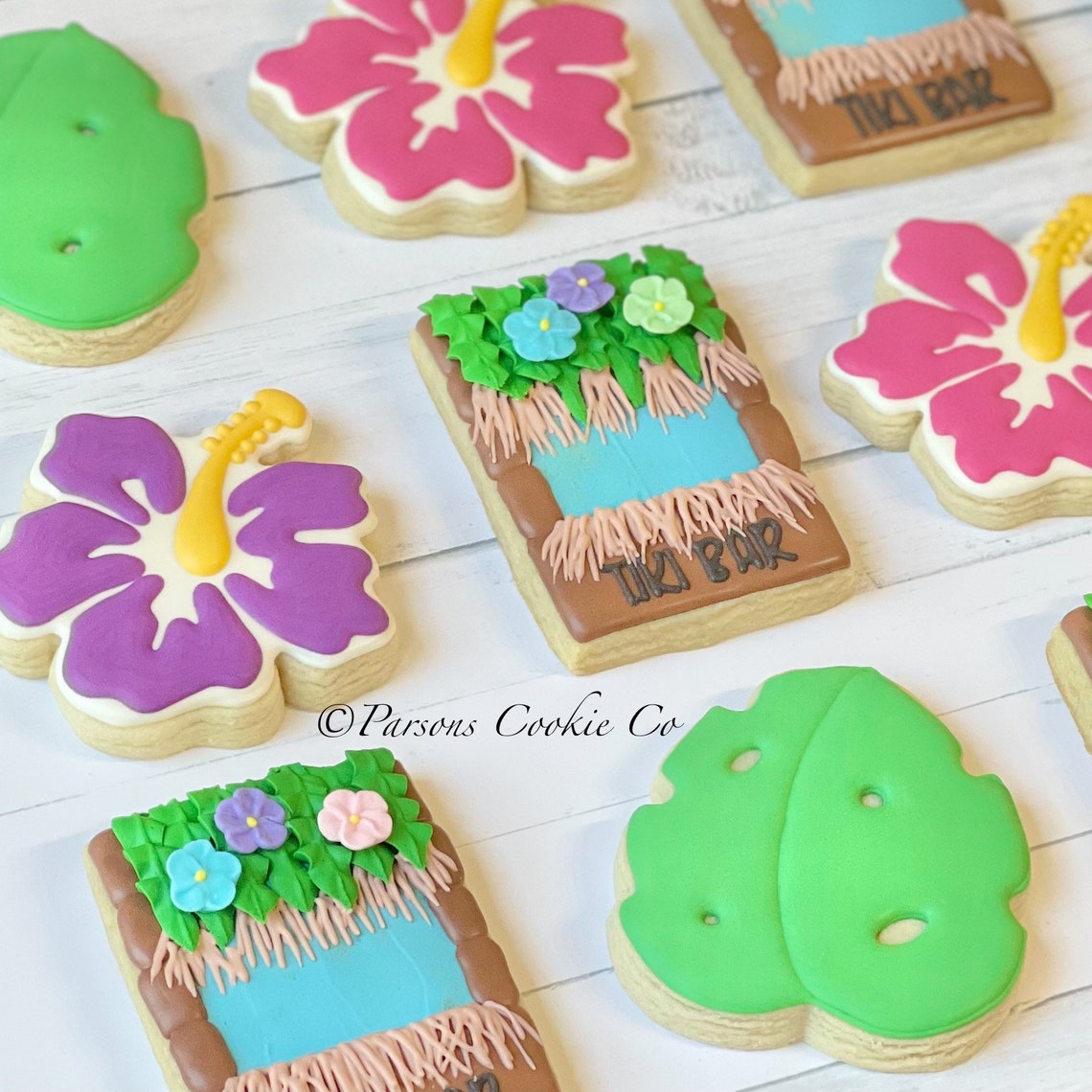 Tiki Bar Hawaiian Luau Aloha Sugar Cookies Royal Icing - Etsy
