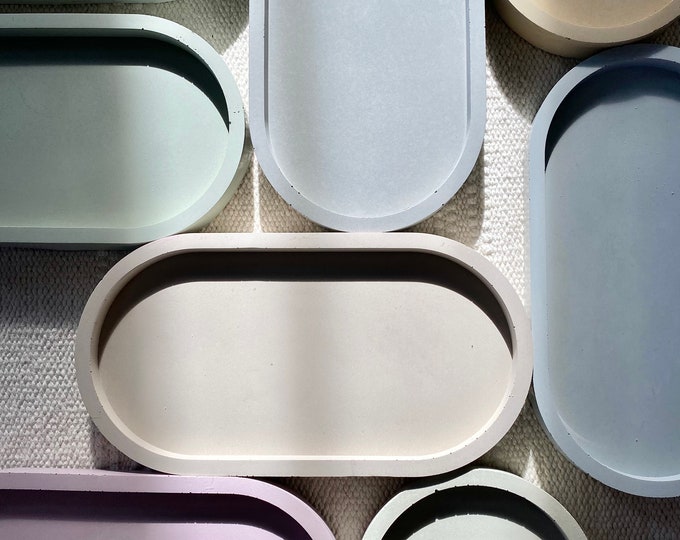 Concrete Tray, Oval - Etsy