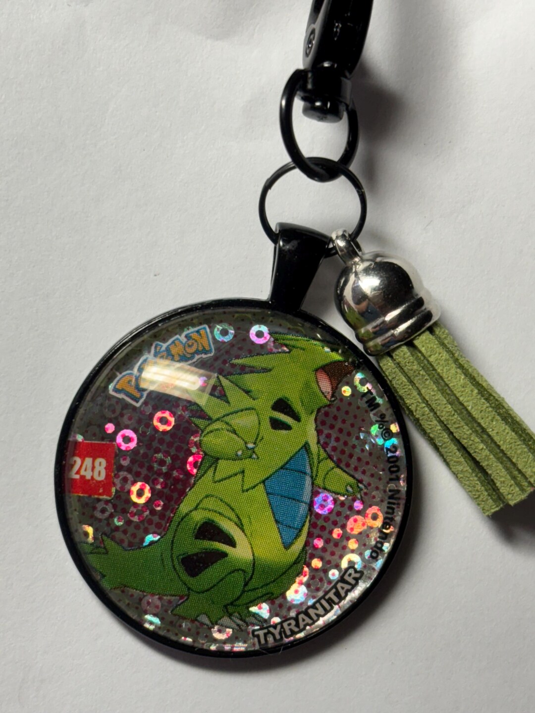 Upcycled Tyranitar Pokémon Sticker Keychain - Etsy