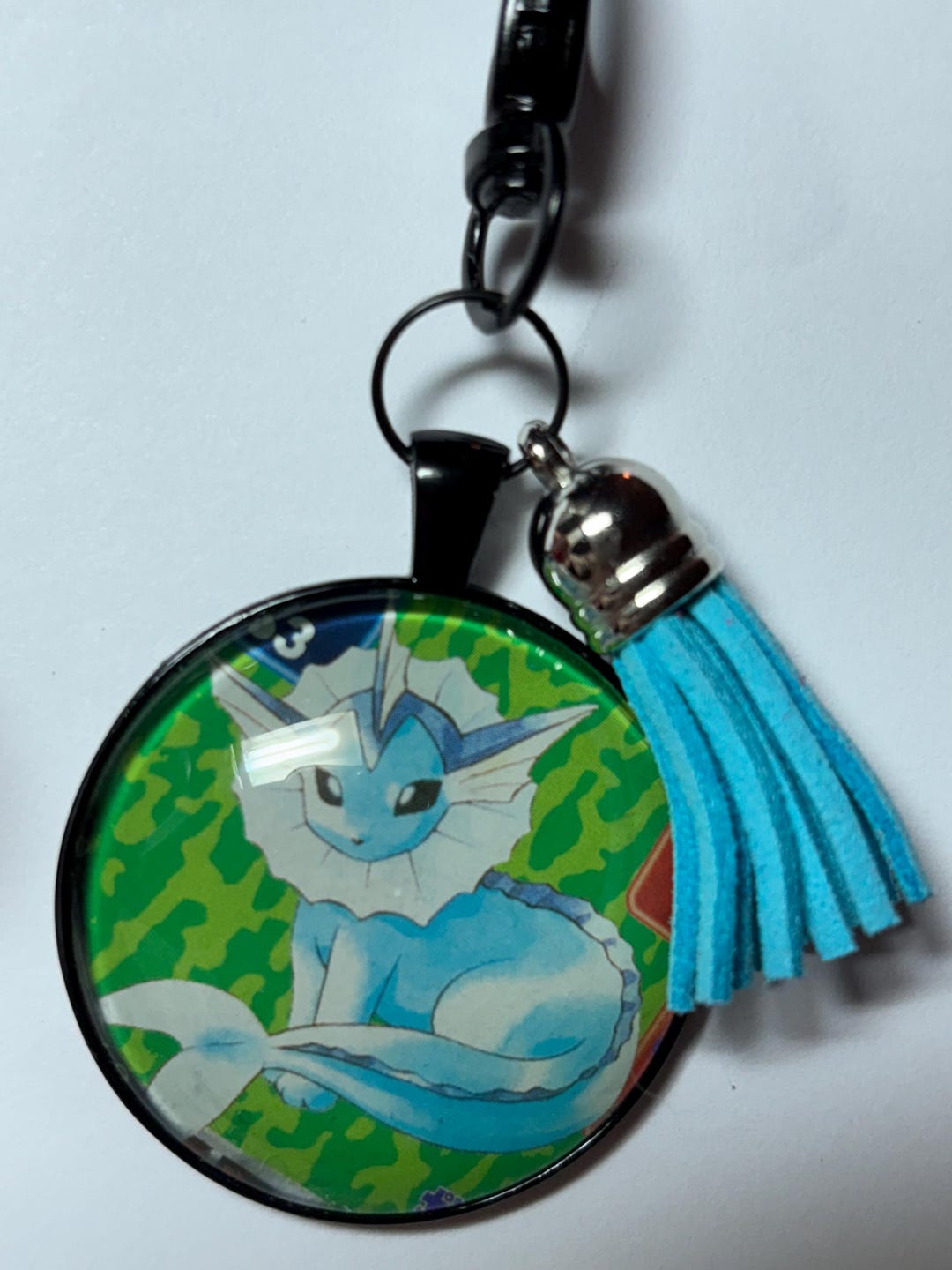 Upcycled Vaporeon Pokémon Sticker Keychain - Etsy