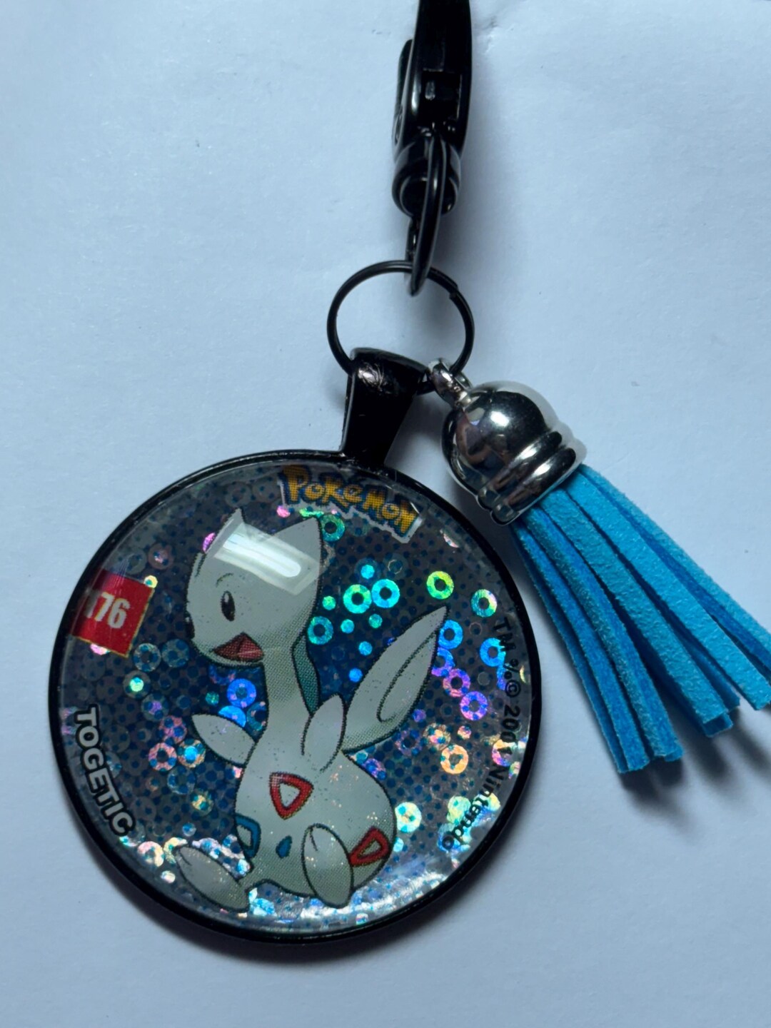 Upcycled Togetic Pokémon Sticker Keychain - Etsy