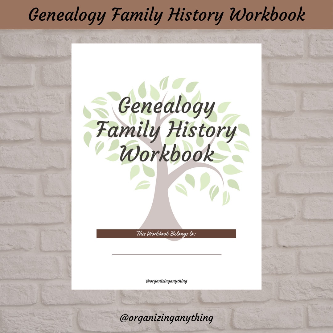 Genealogy Family History Workbook - Etsy