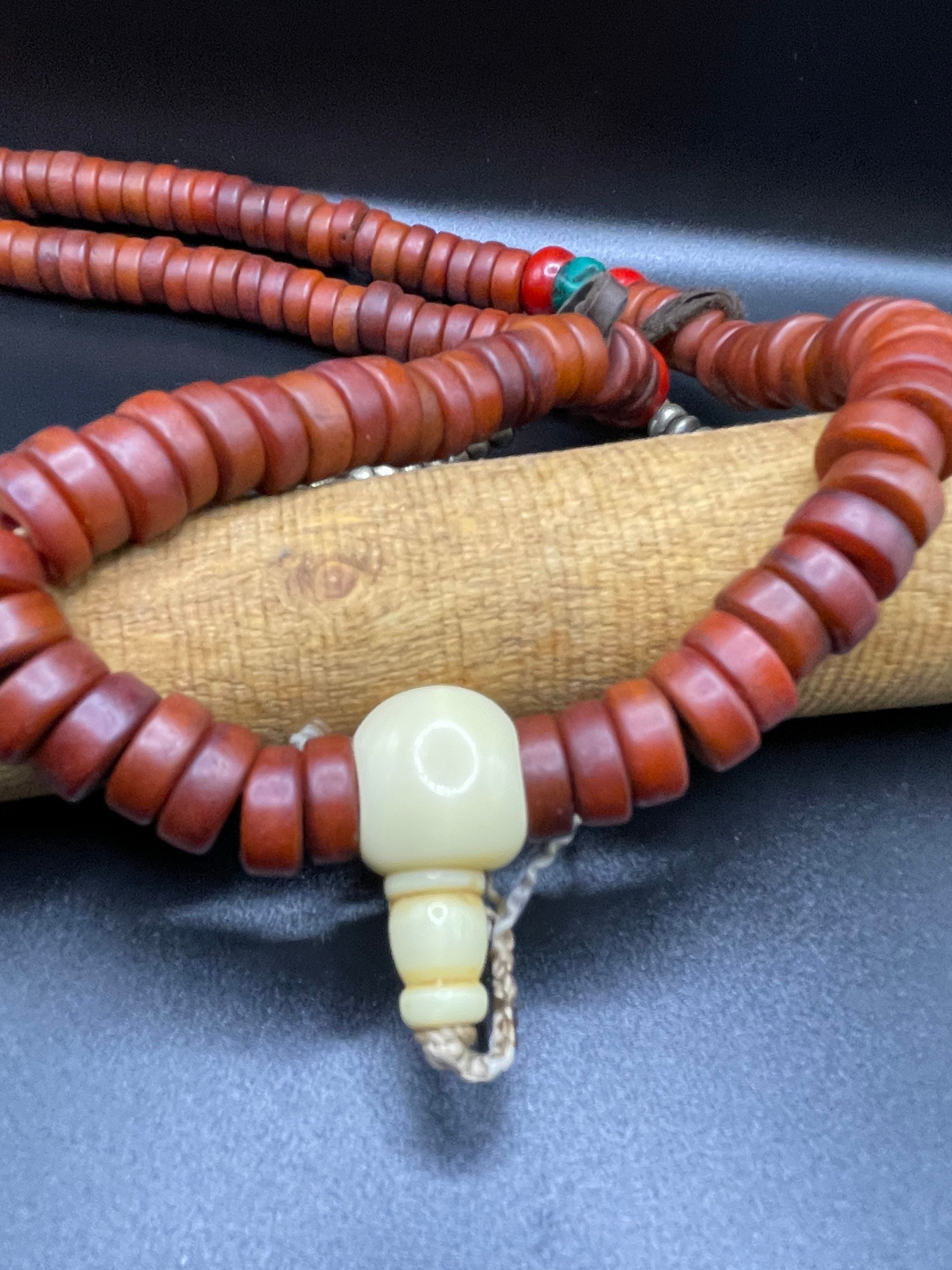 Yak Bone Mala Rosary 108pc With Two Counter. Himalayan Tibetan ...