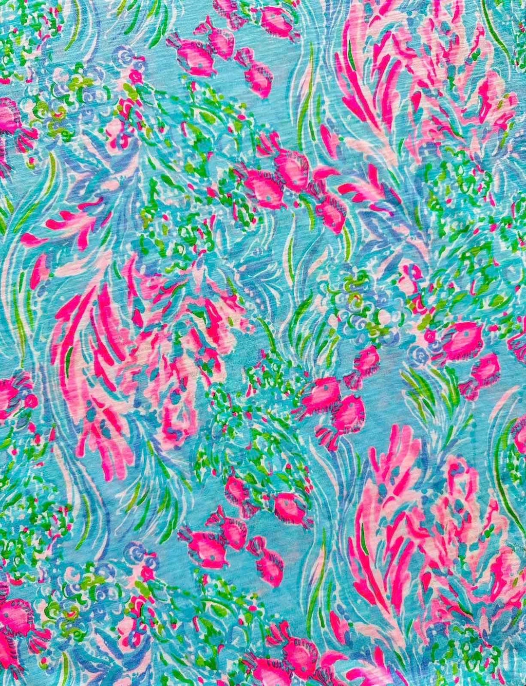 Fabric “ Ocean # 154 ”- Cotton Slub - Etsy