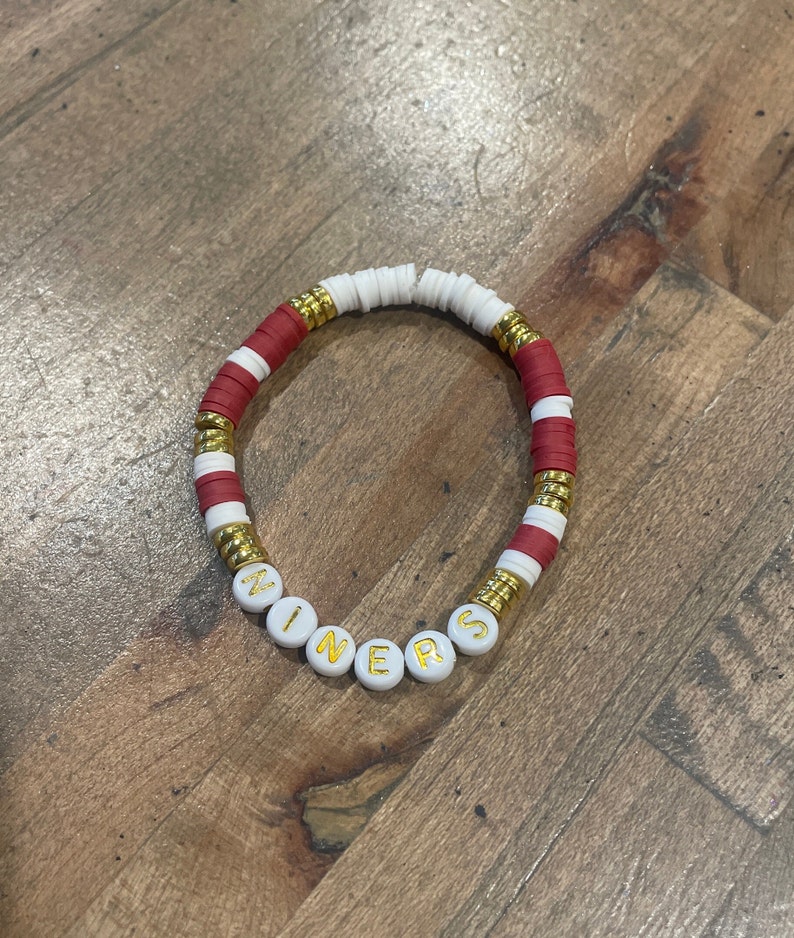 Football Bracelet Set 49ers Theme - Etsy