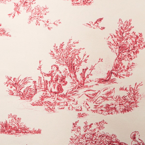 Red Toile Fabric - Etsy