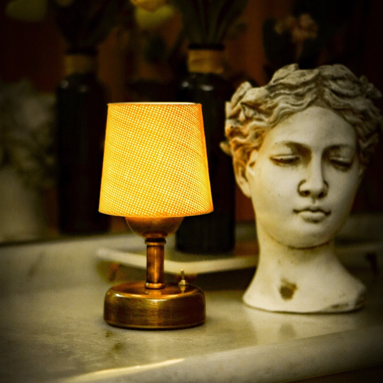 Vintage Inspired Table Lamp, Cordless Led Table Lamp, Battery Powered ...