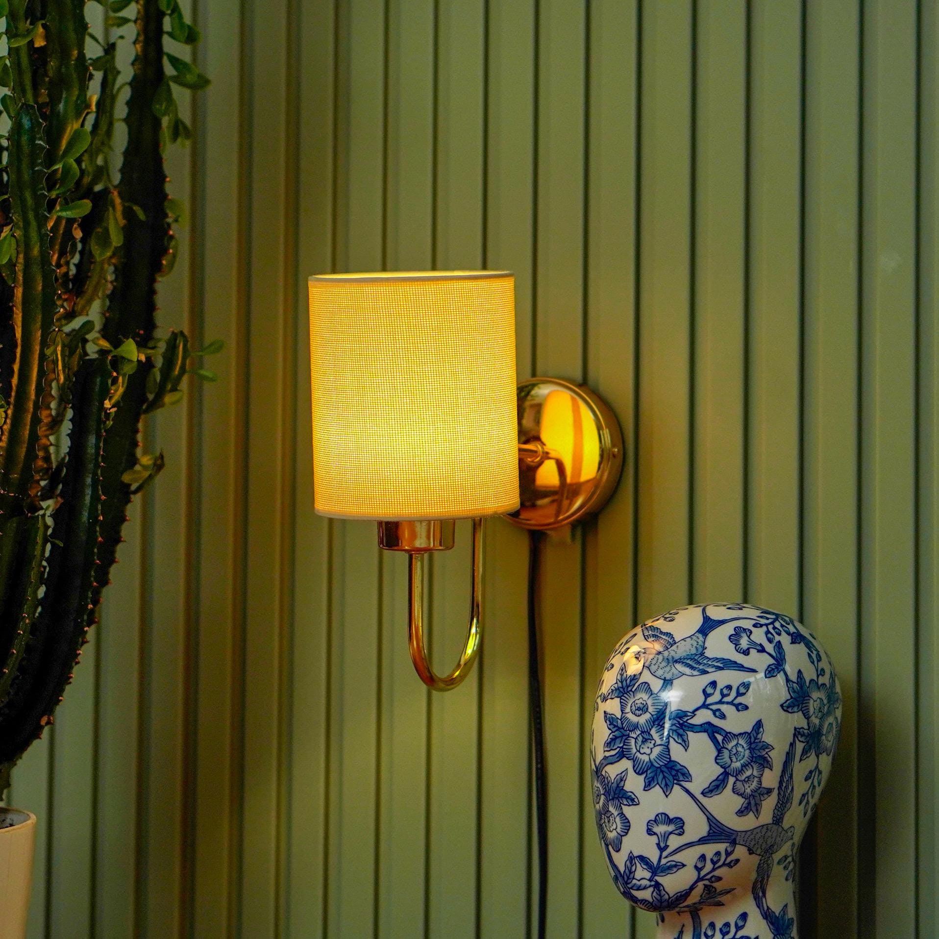 Wall Sconce, Gold Finish Wall Light, Vintage Inspired Wall Lamp, Mid ...