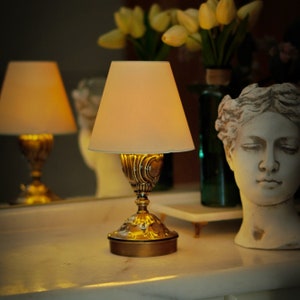 Vintage Inspired Table Lamp, Cordless Led Table Lamp, Battery Powered ...