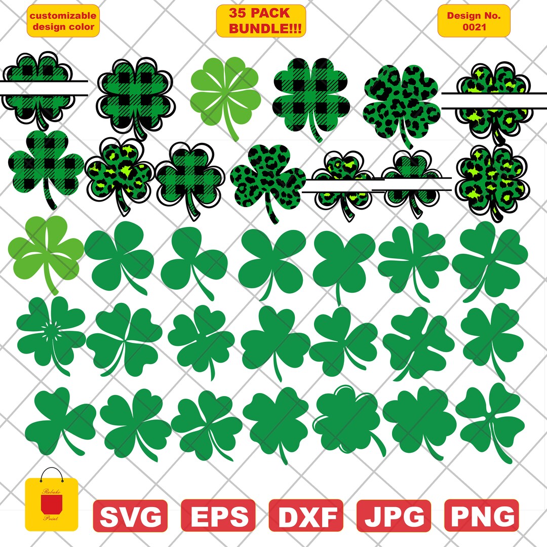 St Patricks Day Svg Shamrock Svg Shamrock Silhouette Svg Clover Svg 4 ...