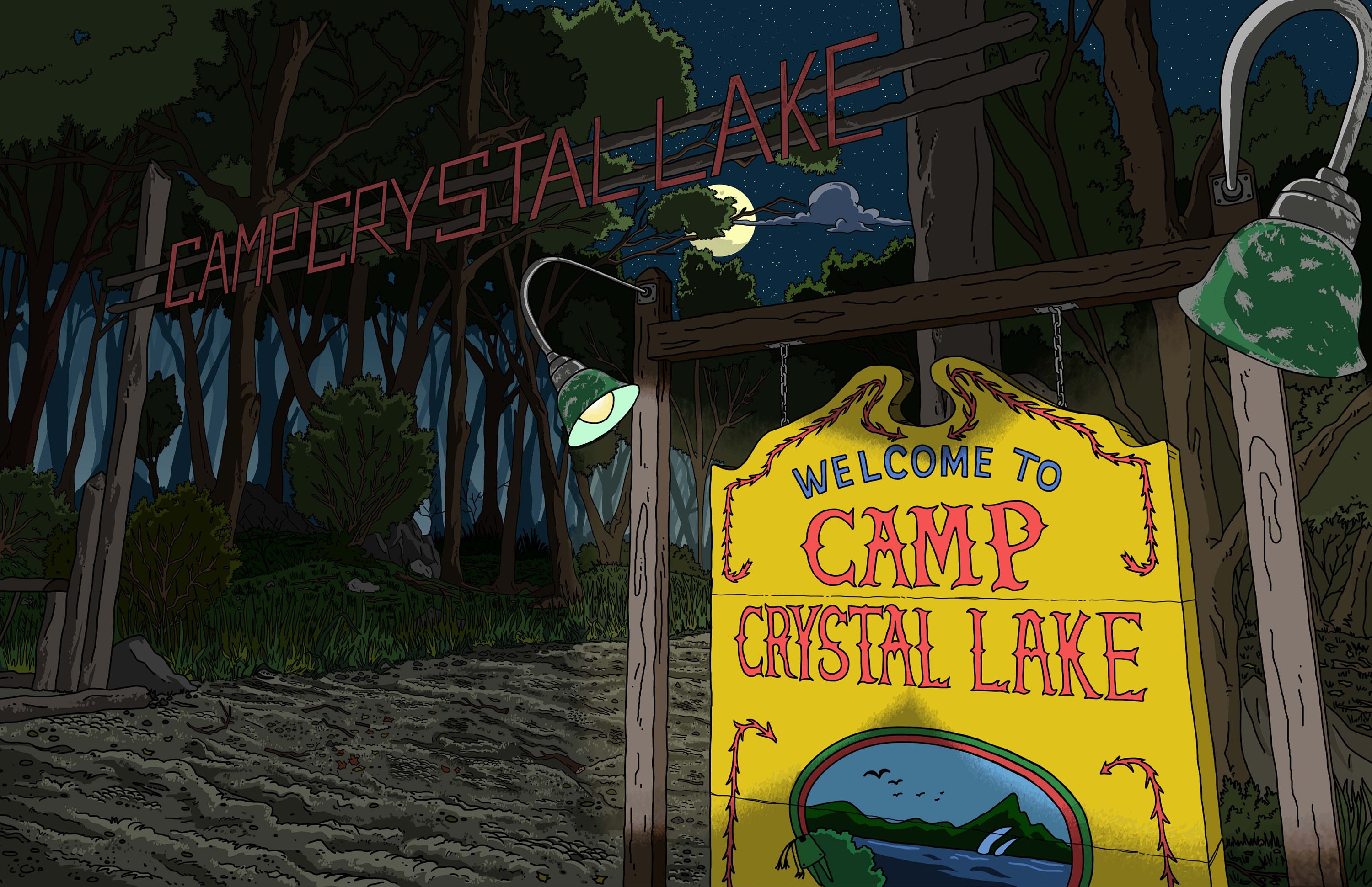 Camp Crystal Lake Digital Artwork - Etsy