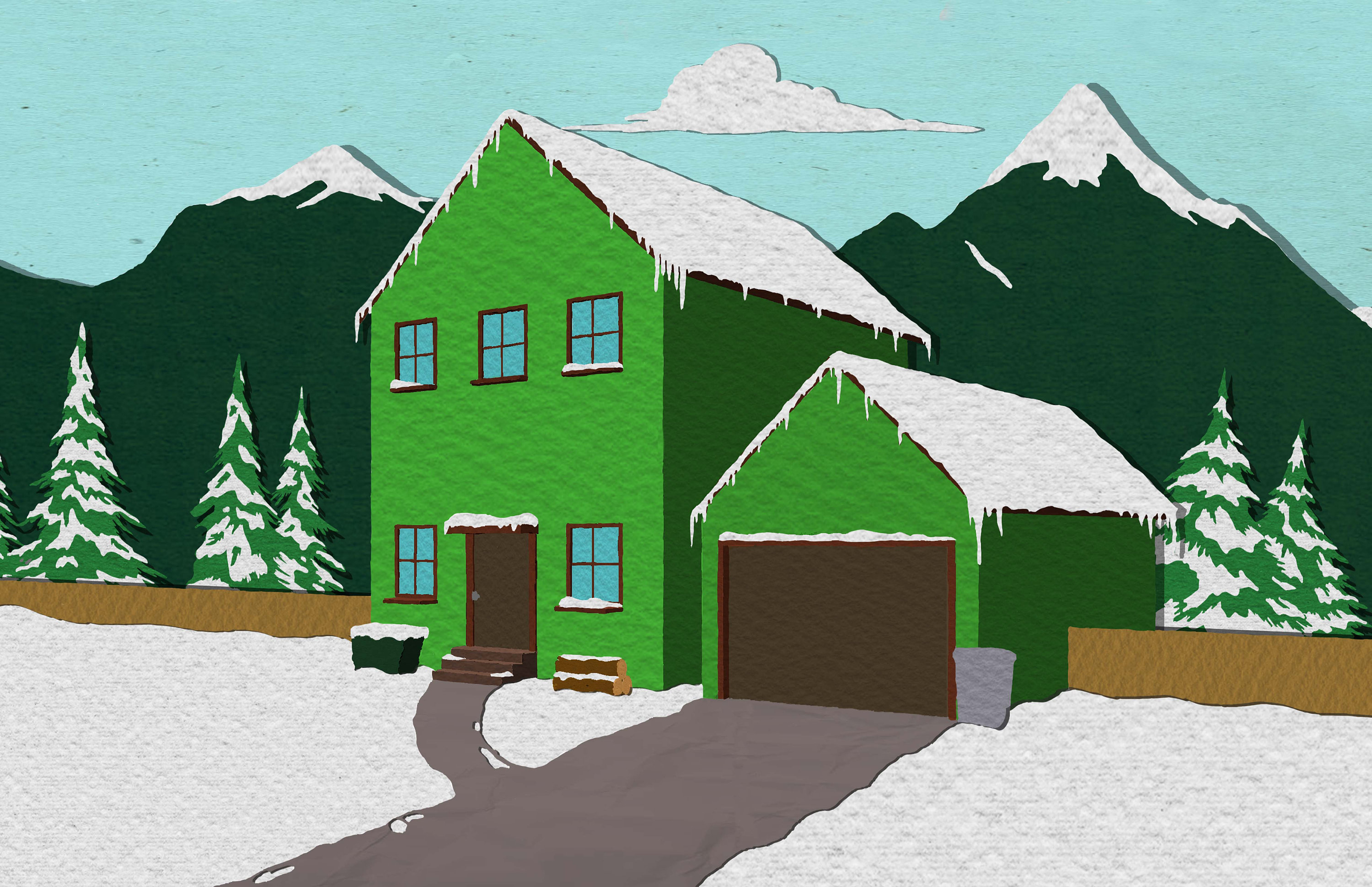 South Park House Digital Artwork - Etsy