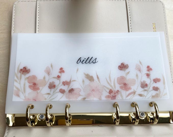 A6 Matte Vellum Custom Cash Envelope | A6 Personal | Cash Envelope - Etsy