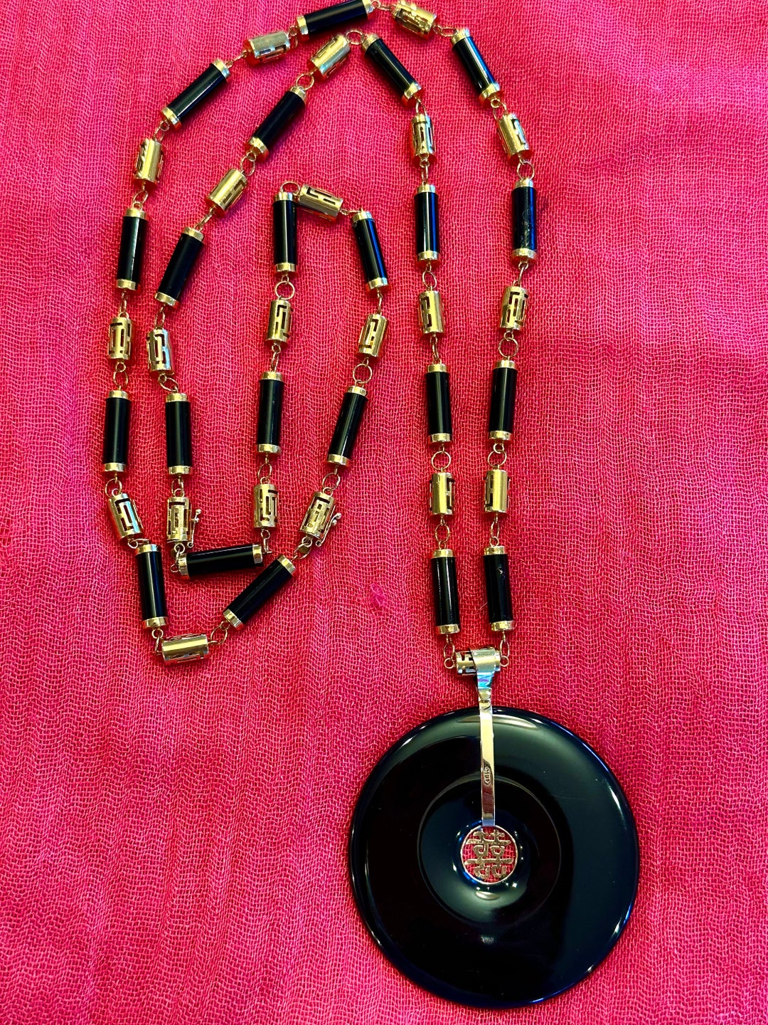 Black Jade Necklace - Etsy