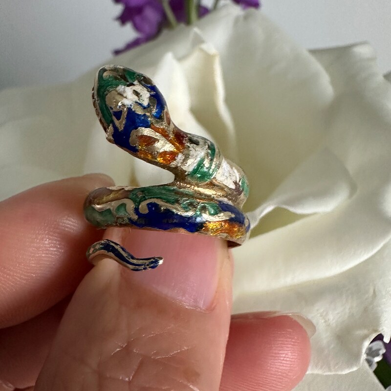 Enamel Snake Ring - Etsy