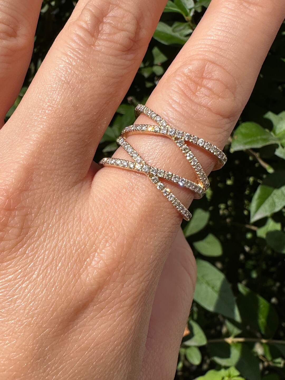 Contemporary Diamond Band - Etsy
