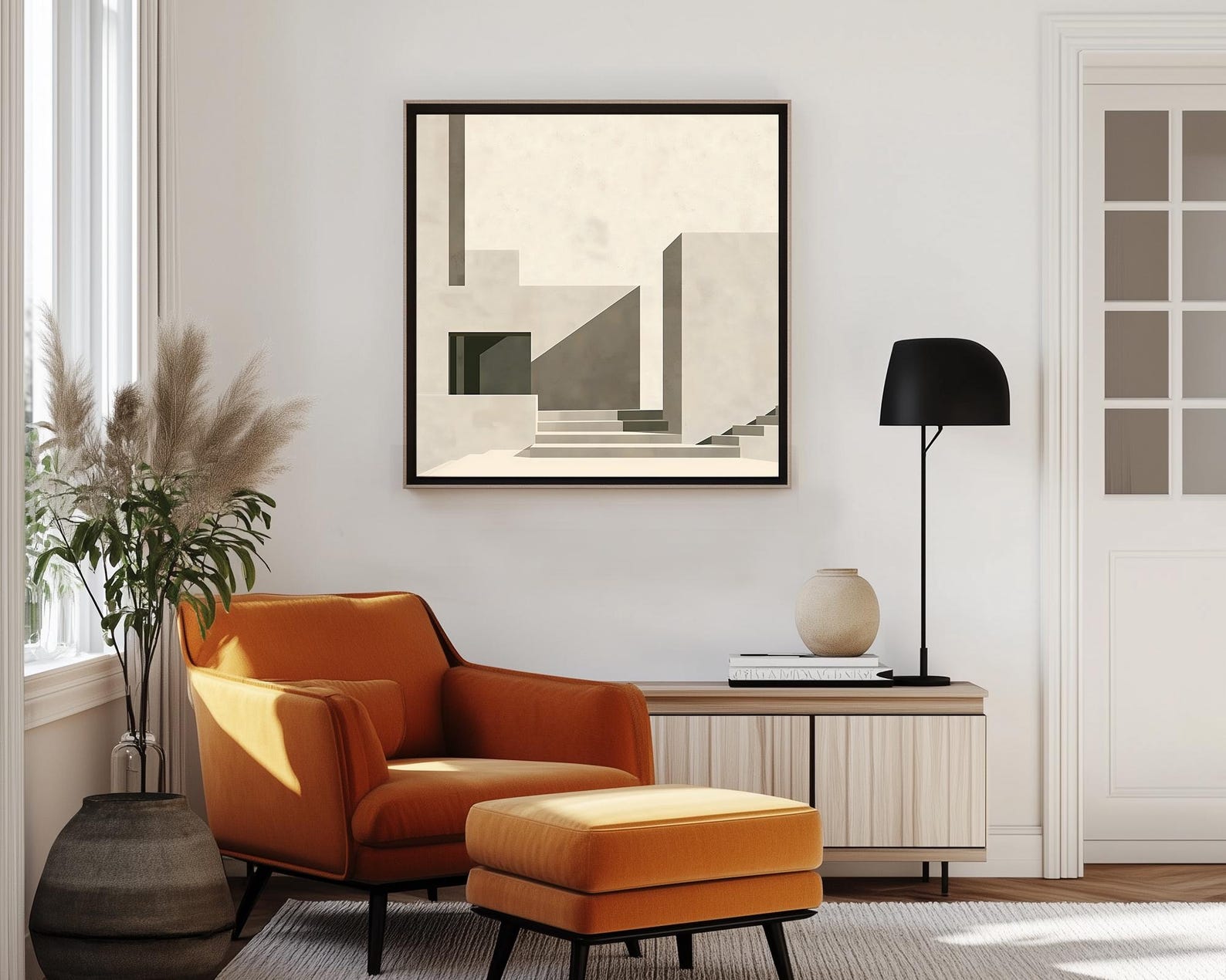 Abstract Architecture Wall Art – Modern Building Print, Geometric ...