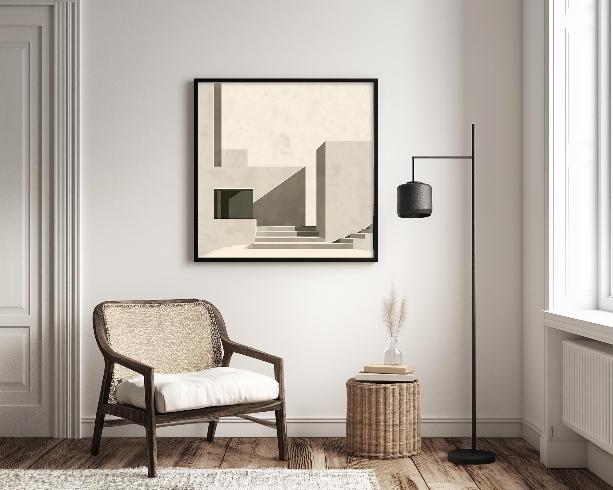 Abstract Architecture Wall Art – Modern Building Print, Geometric ...