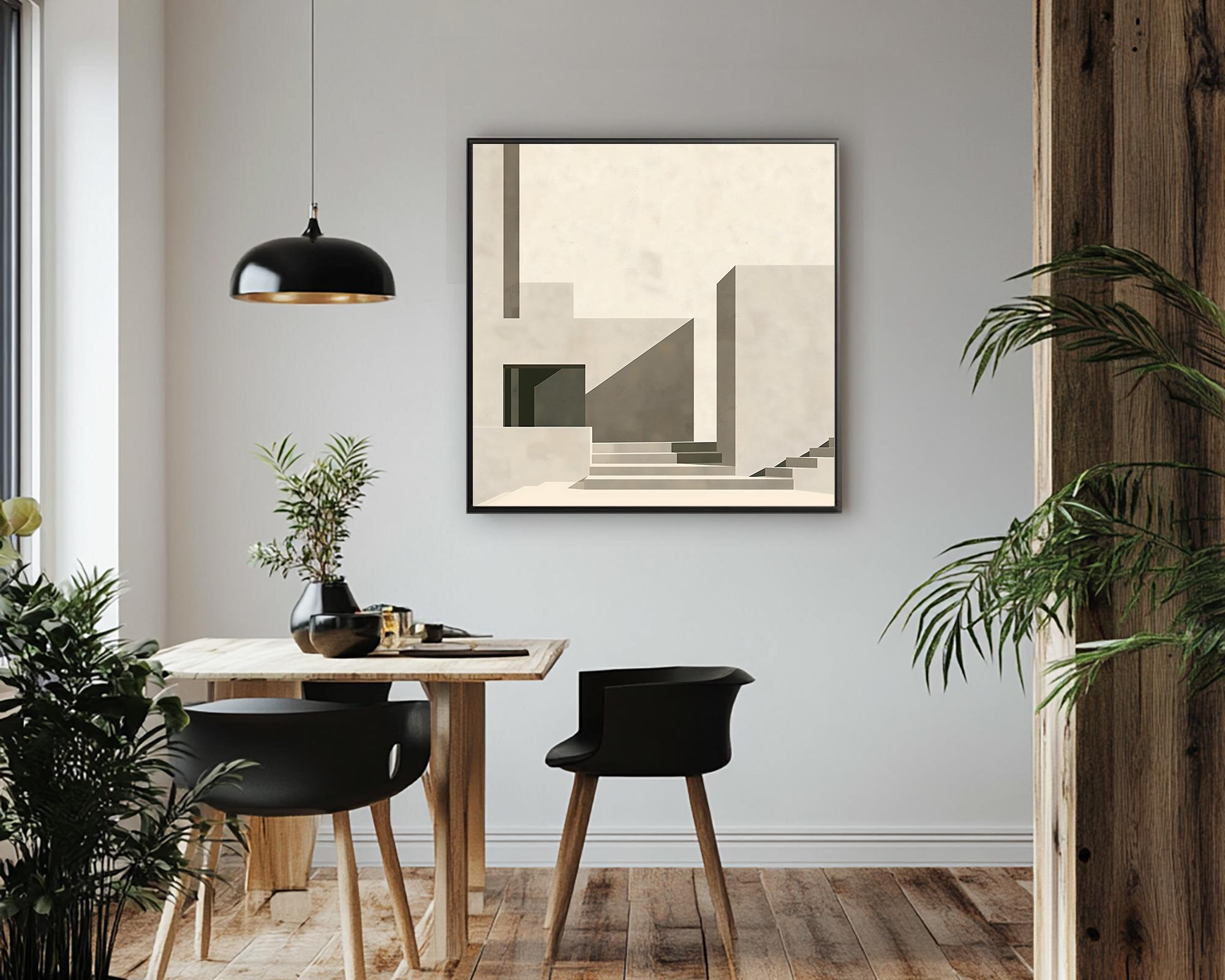 Abstract Architecture Wall Art – Modern Building Print, Geometric ...