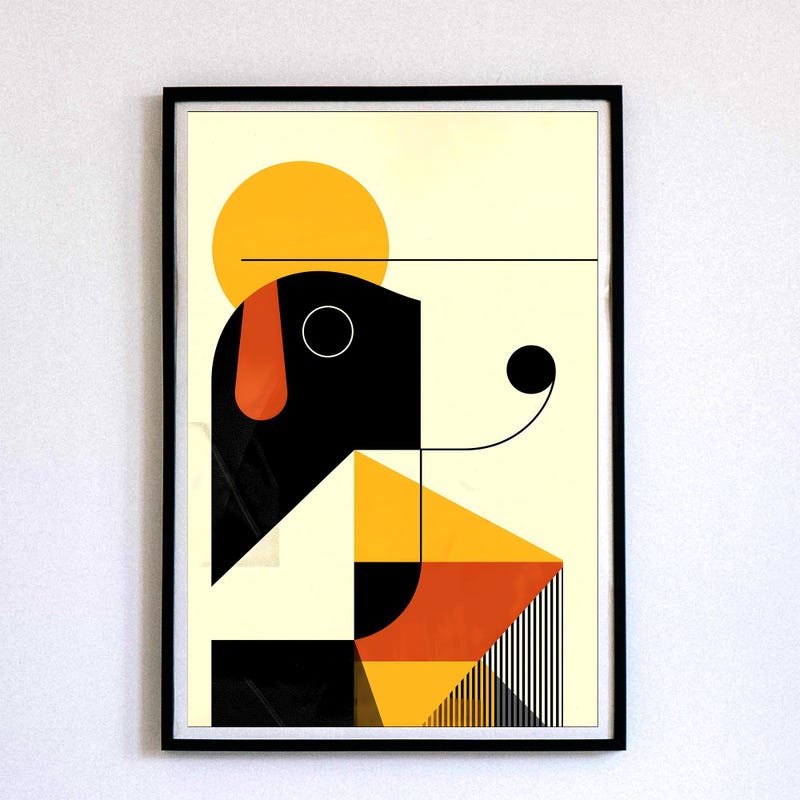 Mid Century Dog Art - Etsy