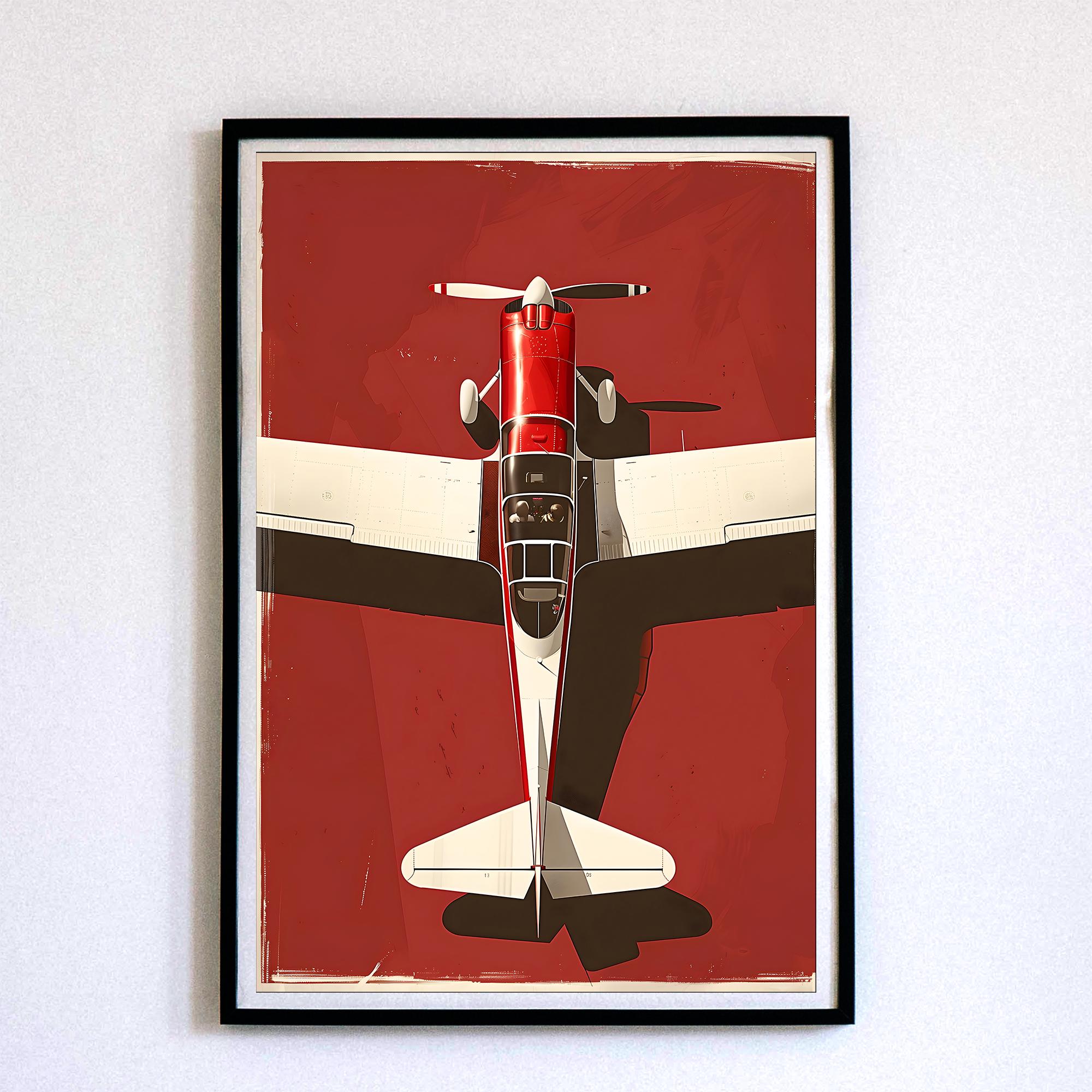 Retro Airplane Wall Art Print – Vintage Aviation Decor, Set of 3 ...
