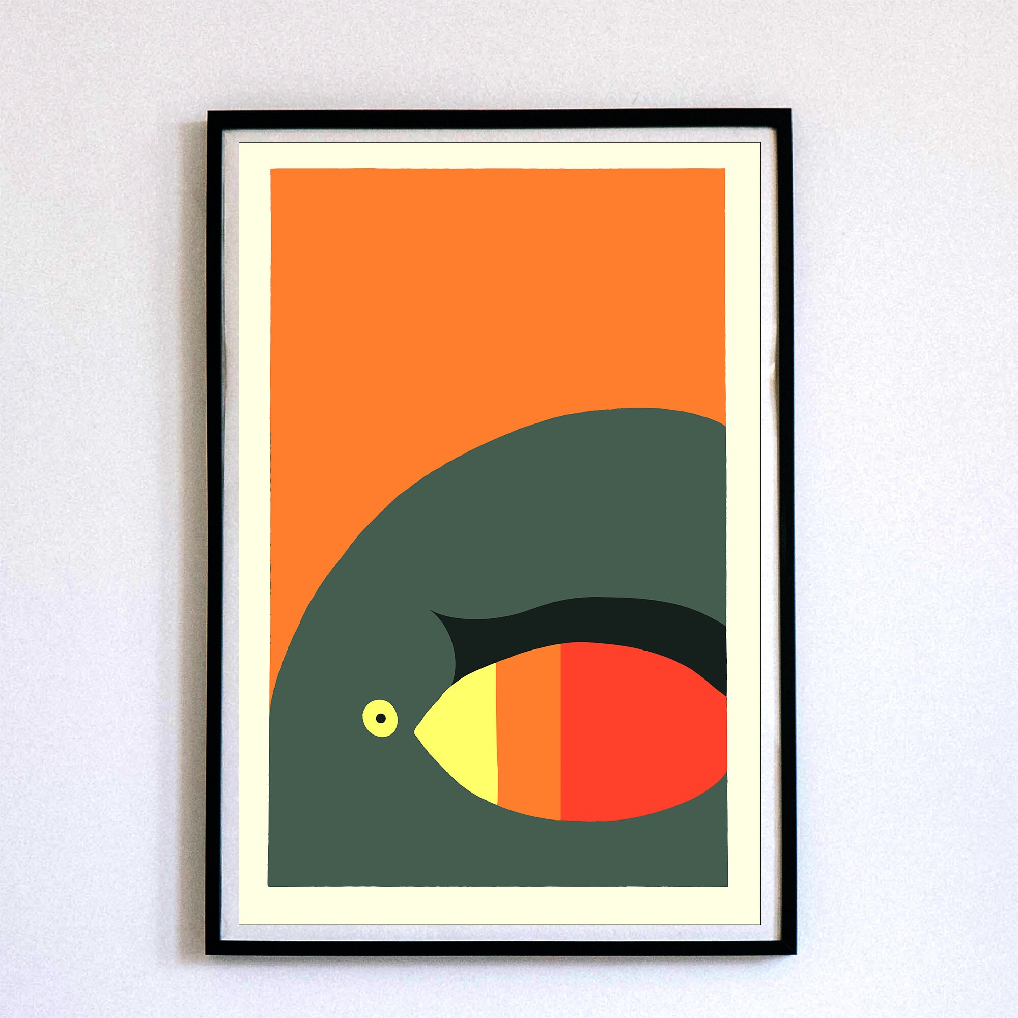 Abstract Fish Wall Art Prints, Set of 2, Contemporary, Minimal, Modern ...
