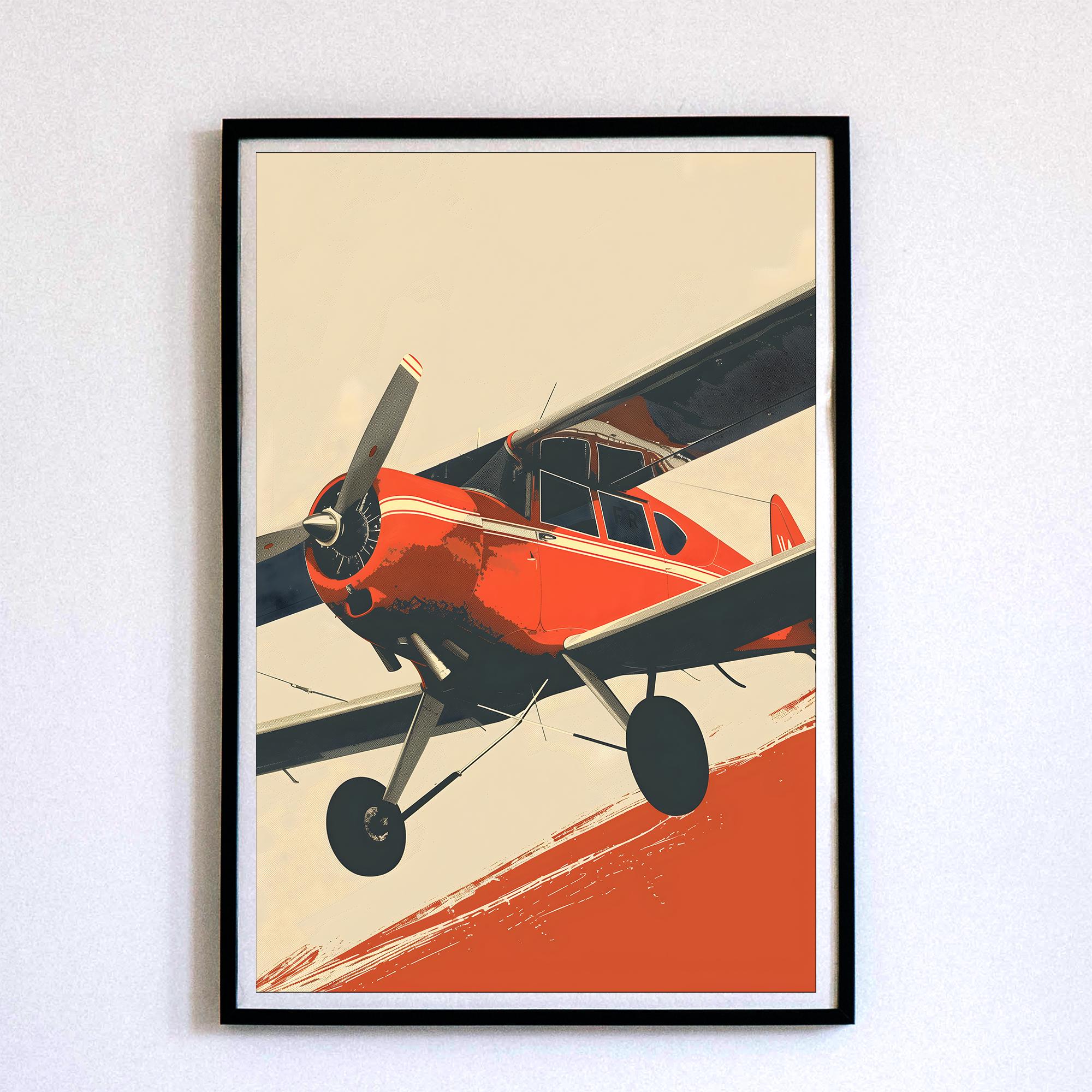 Retro Airplane Wall Art Print – Vintage Aviation Decor, Set of 3 ...