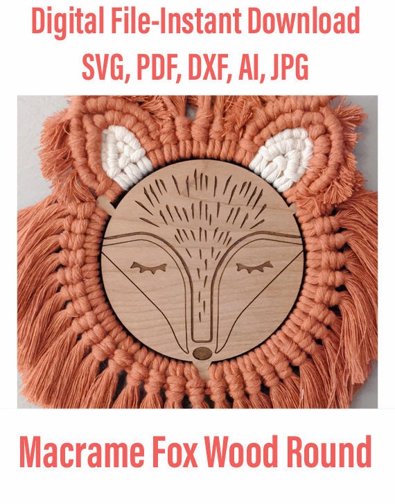Fox Macranimal / Wood Fox Frame for Macrame / 6 Sizes Included | Etsy